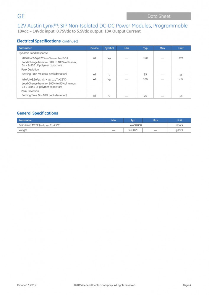 AXA010A0X3 datasheet page 4