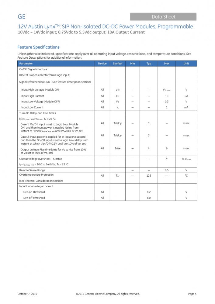 AXA010A0X3 datasheet page 5