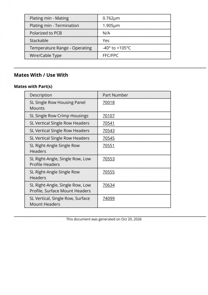 Technical document image 3 for MOLEX 15474235