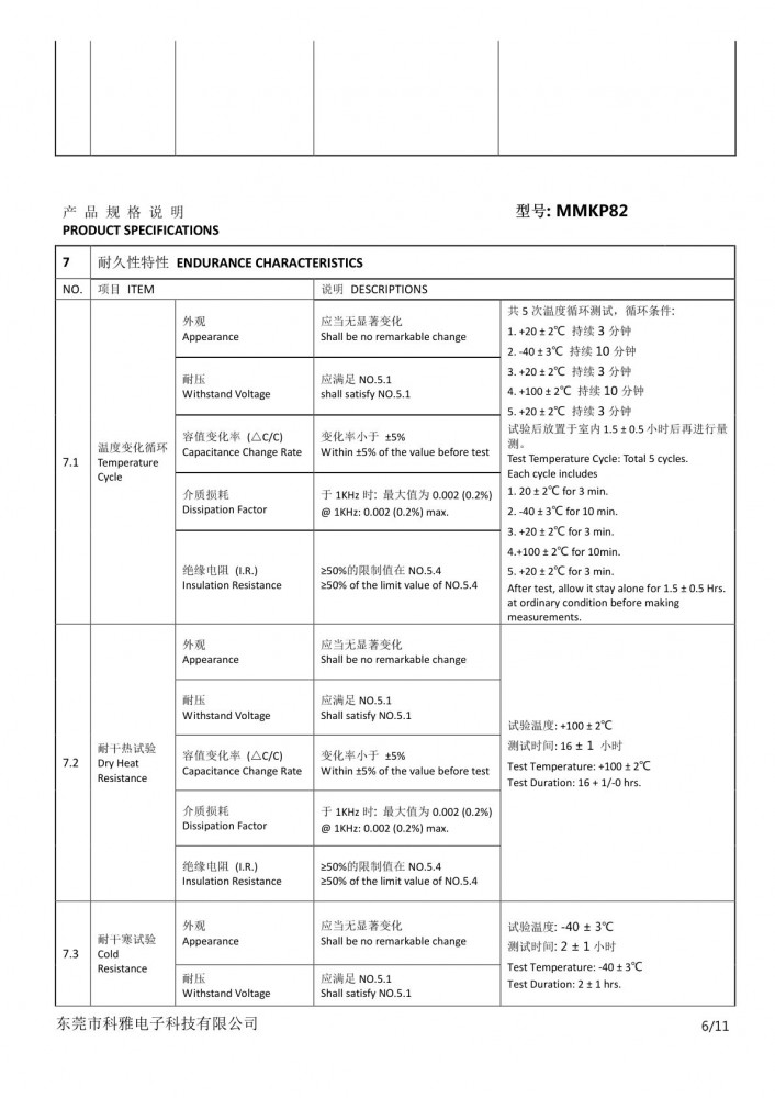 KYET MMKP104J3A2201 approval document page 6