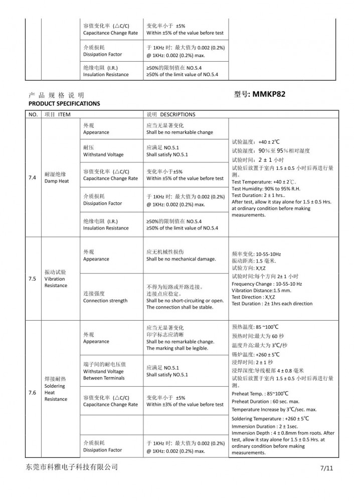 KYET MMKP104J3A2201 approval document page 7