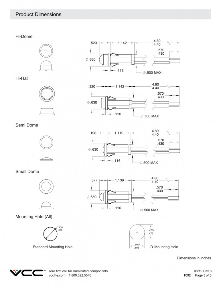 VCC 1092 series technical document, page 3