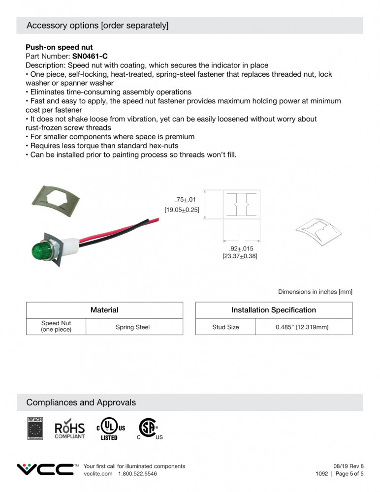 VCC 1092 series technical document, page 5