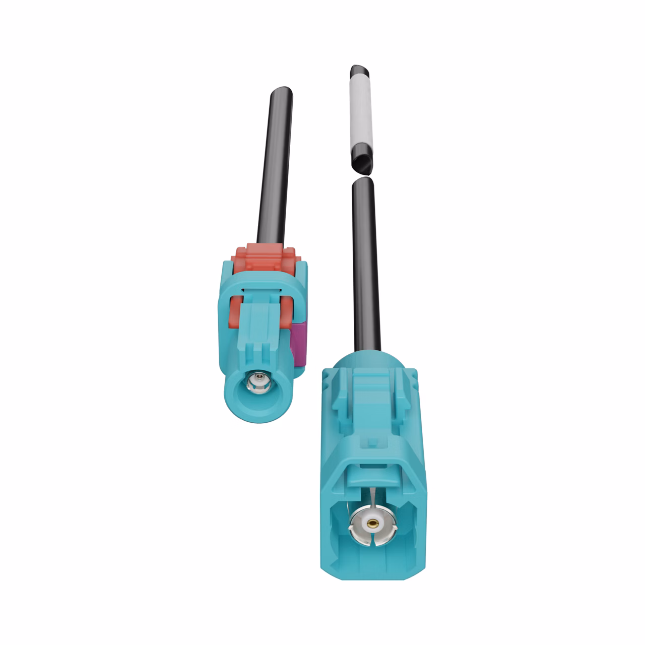 HFM Straight Jack-to-FAKRA Straight Jack Off-the-Shelf (OTS) Cable Assembly, Key Z Water Blue, RTK031 Cable, 5000.00mm Length, 50 Ohms for sale