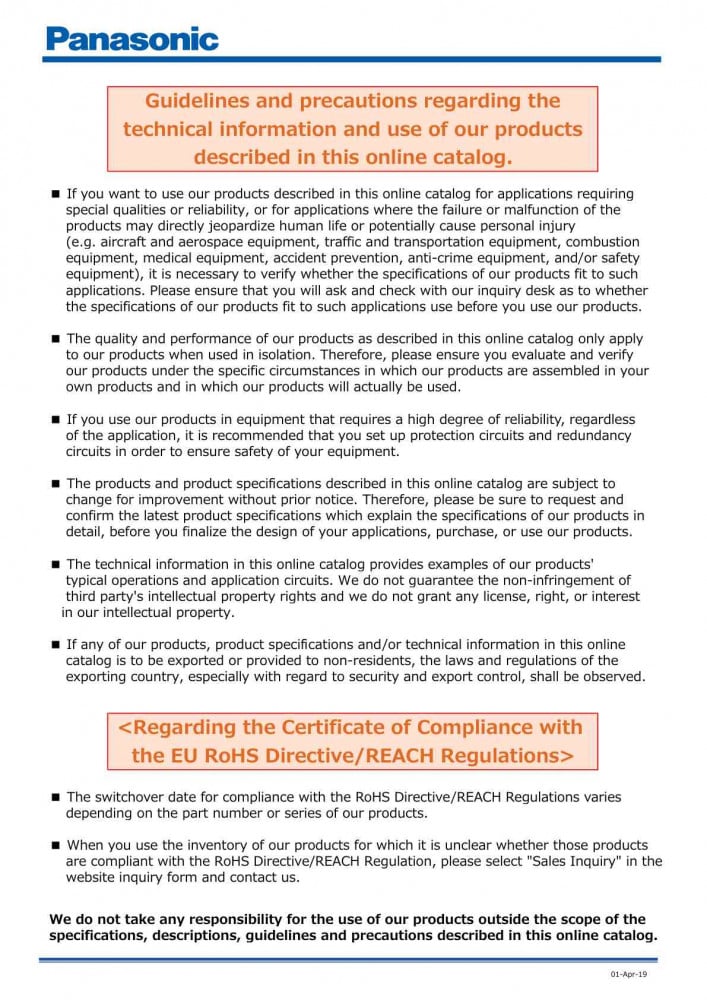 PANASONIC ECWH(A) datasheet page 4