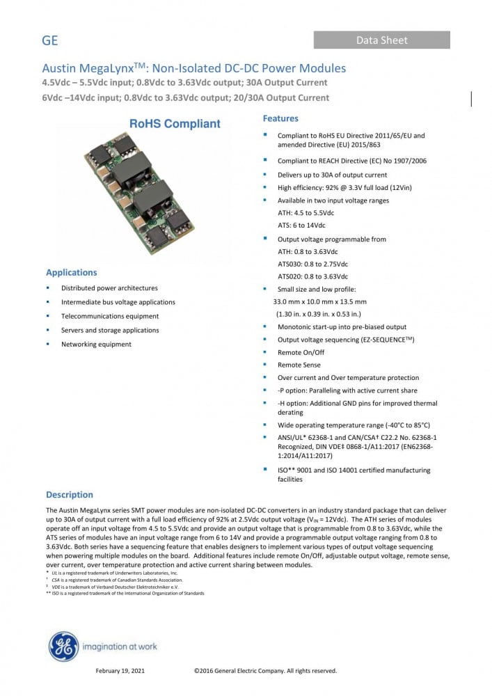 ATS030A0X3-SRHZ datasheet page 1