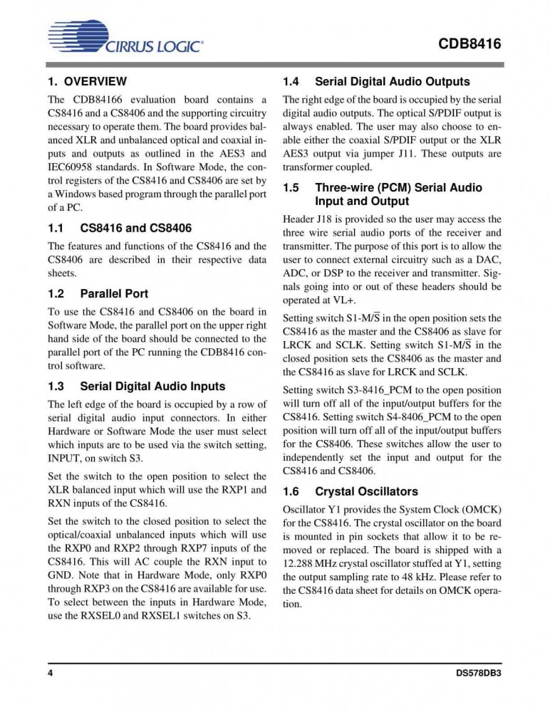 CDB8416 documentation page 4