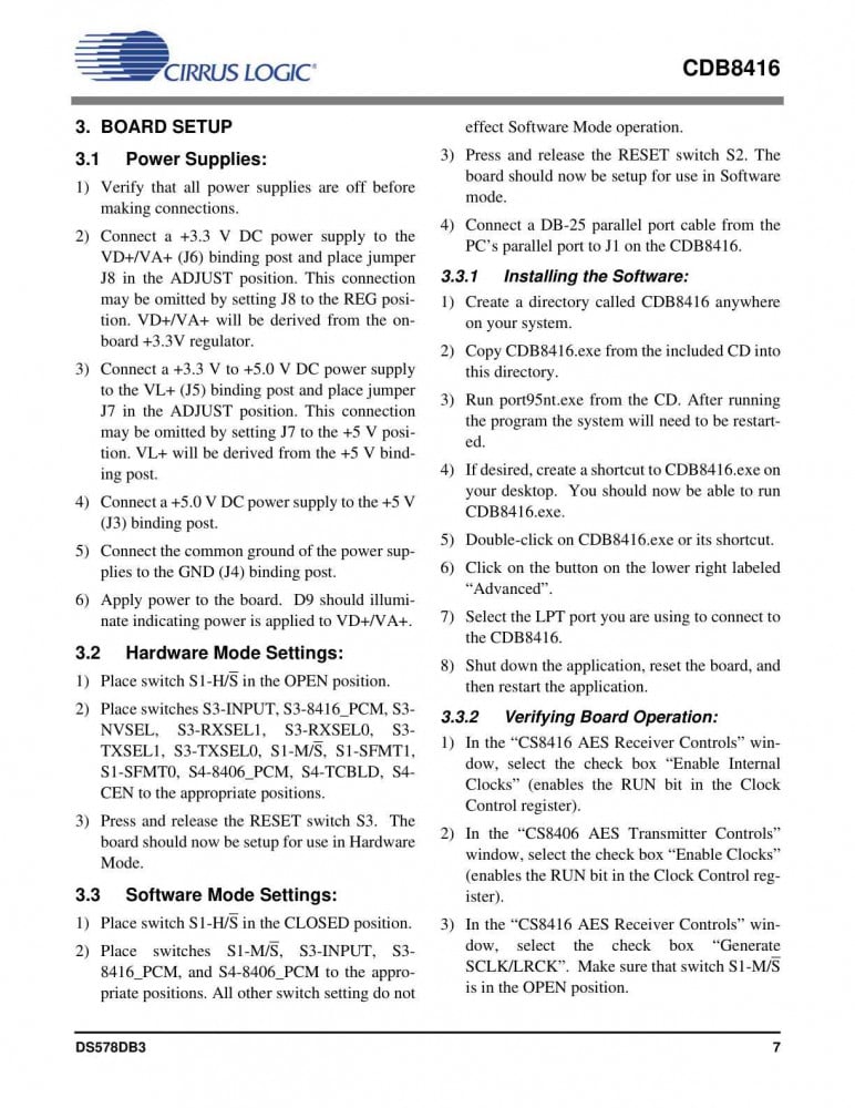 CDB8416 documentation page 7