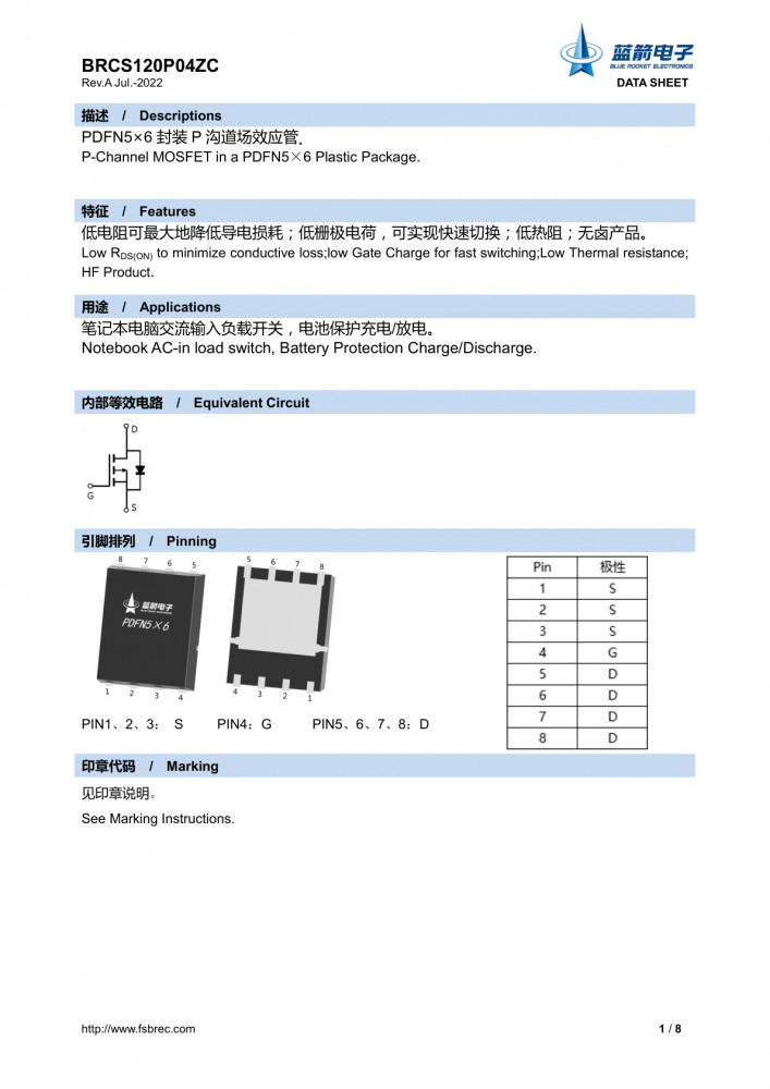 BRCS120P04ZC datasheet page 1
