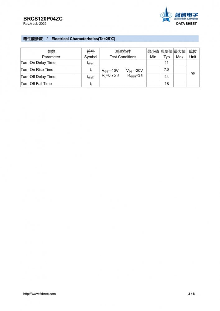 BRCS120P04ZC datasheet page 3