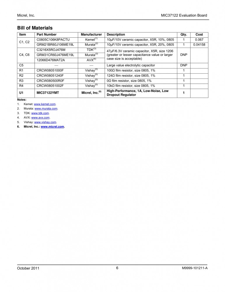 MIC37122YM-EV technical document page 6