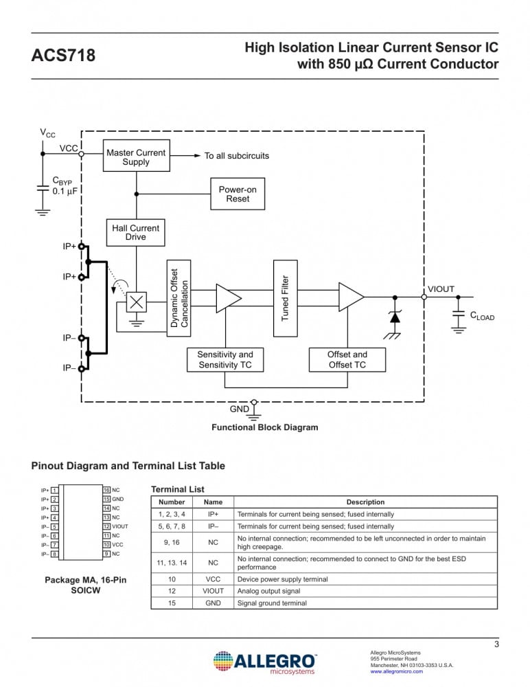 ACS718 datasheet page 3