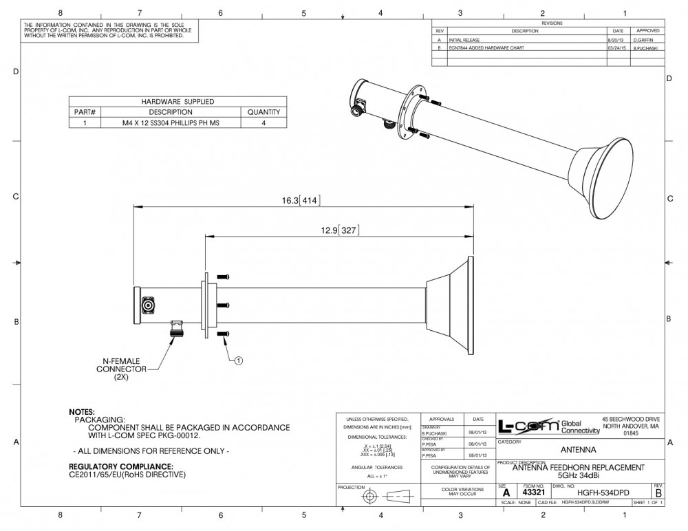 L-com HGFH-534DPD technical document page