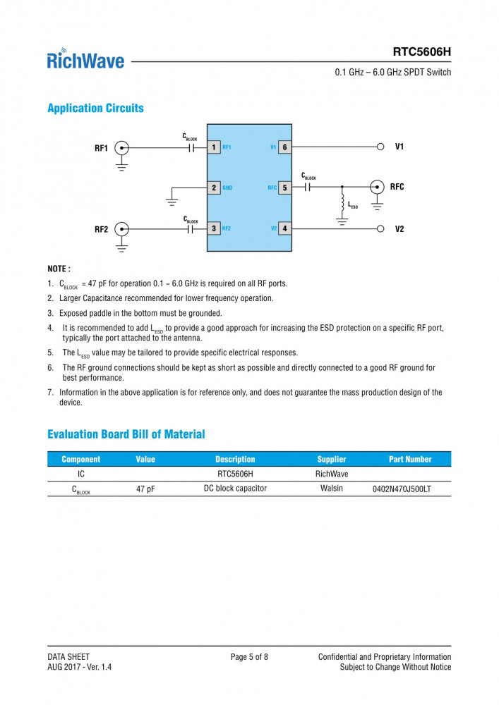 RTC5606H datasheet page 5