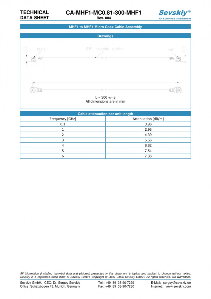 CA-MHF1-MC0.81-300-MHF1 product documentation image, page 2