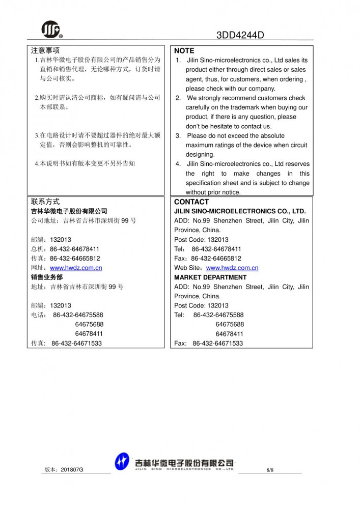 3DD4244DM datasheet page 8