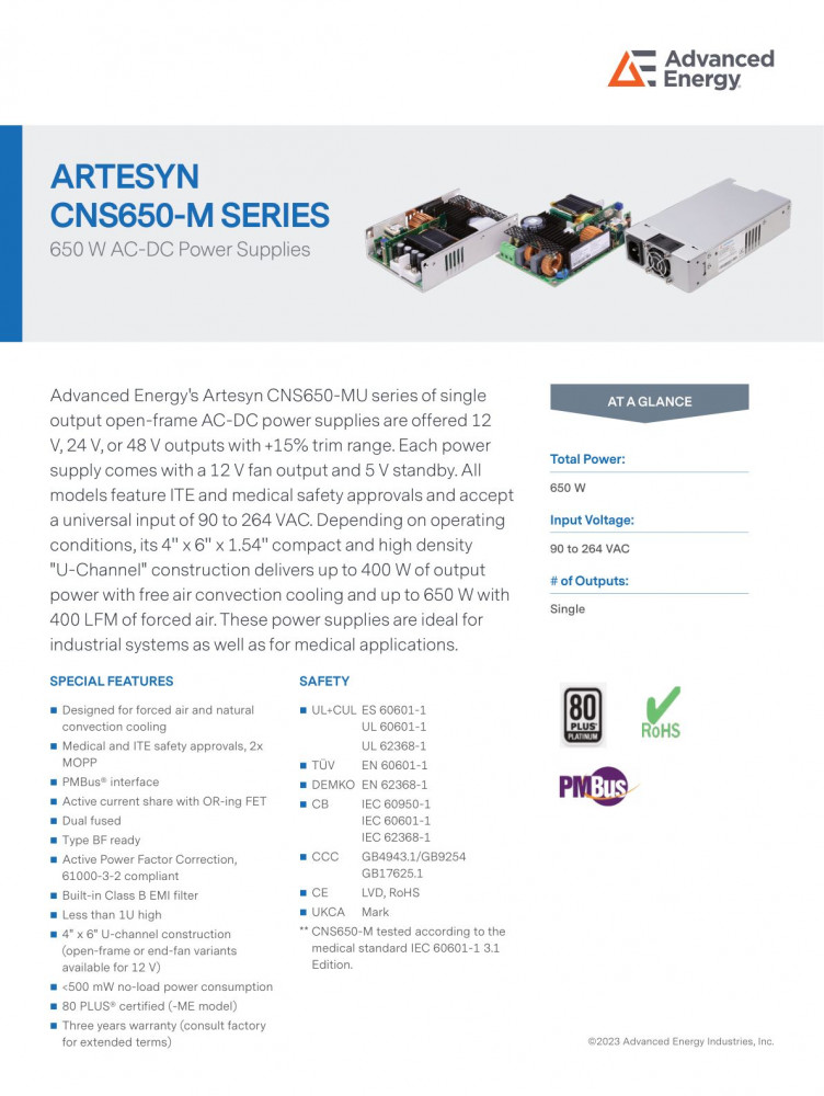 CNS653-MU datasheet page 1