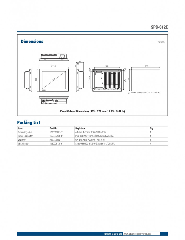 SPC-612E product document page 2