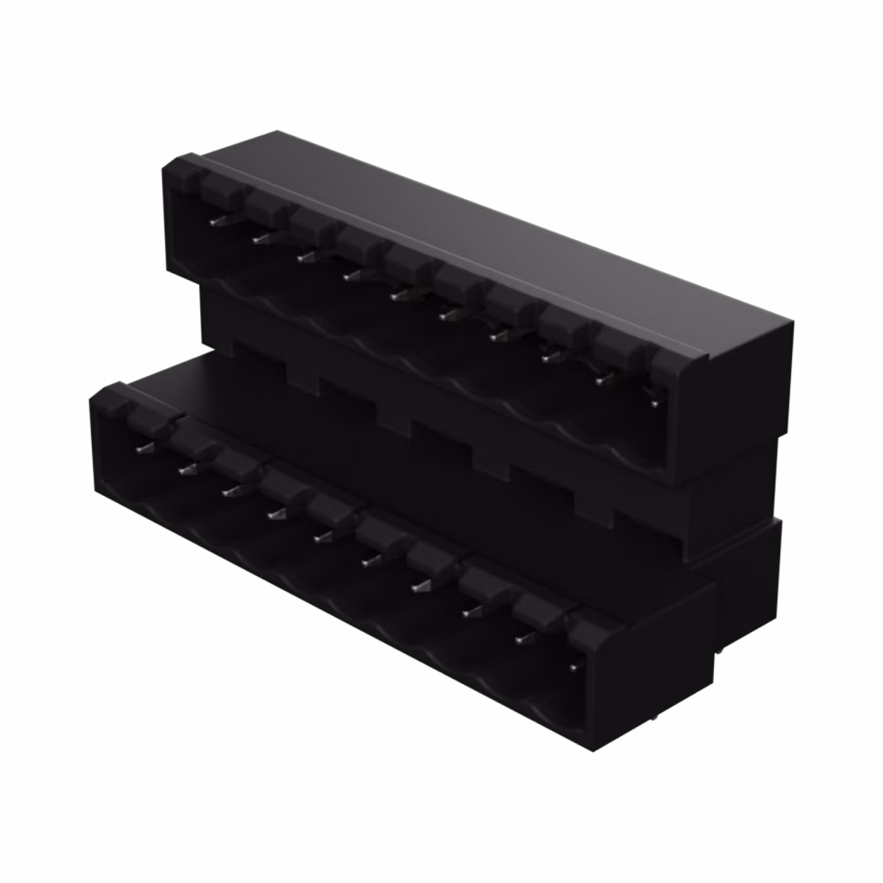 5.00mm Pitch Eurostyle Horizontal Dual Level PCB Header, Closed Ends, 20  Circuits for sale