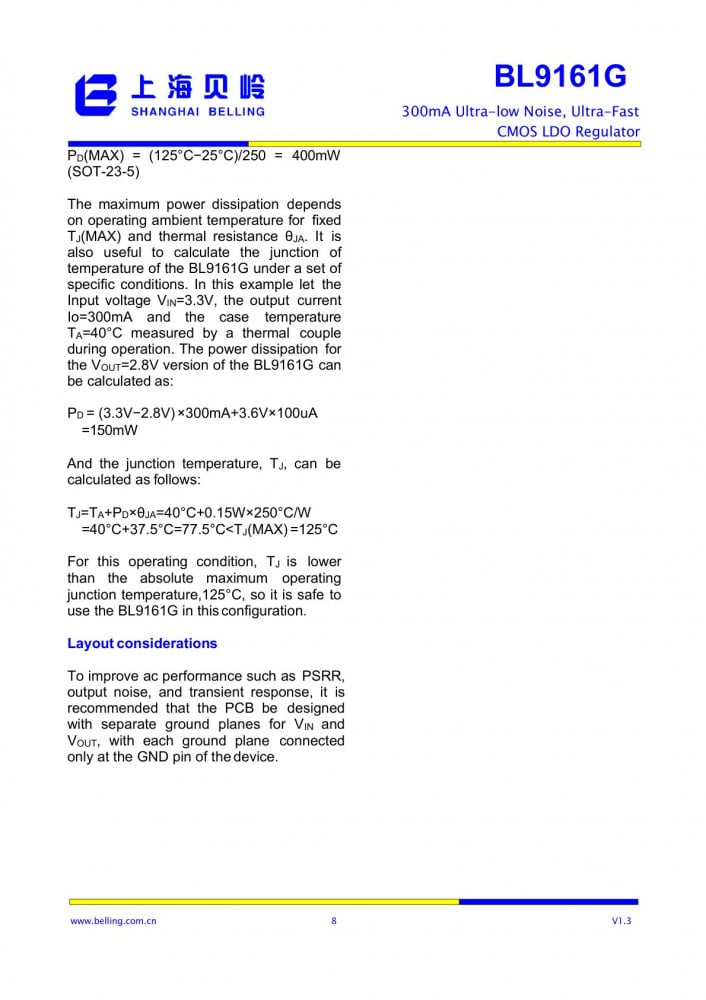 BL9161G datasheet page 8