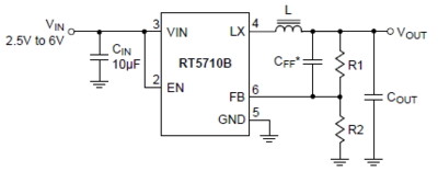RT2857B - 6A, 18V, Synchronous Step-Down Converter