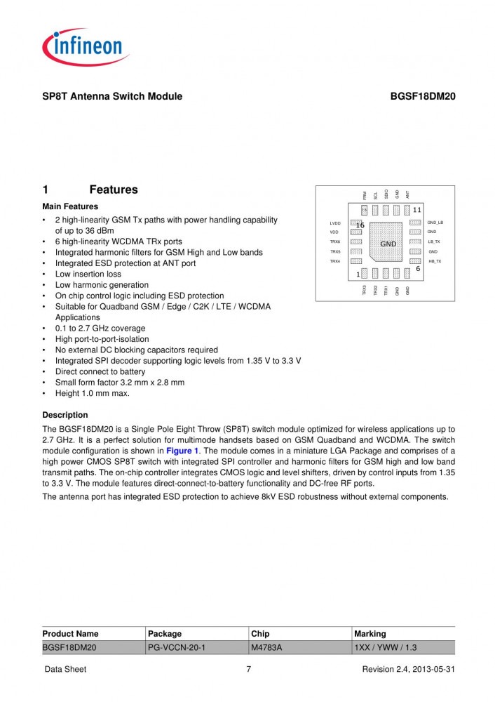 BGSF18DM20 datasheet page 7