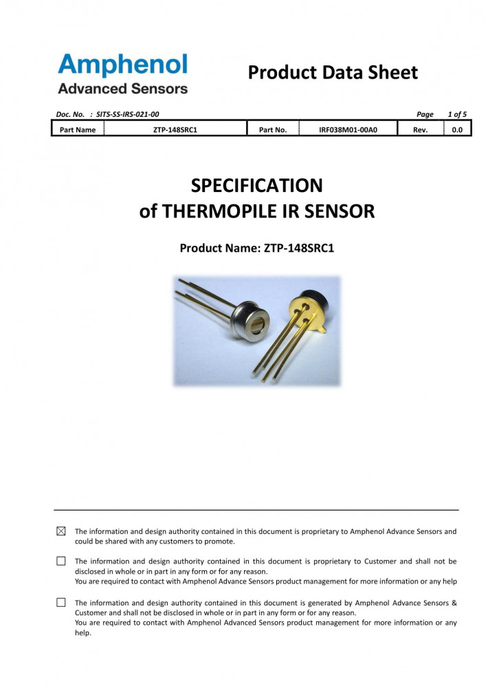 ZTP-148SRC1 datasheet page 1