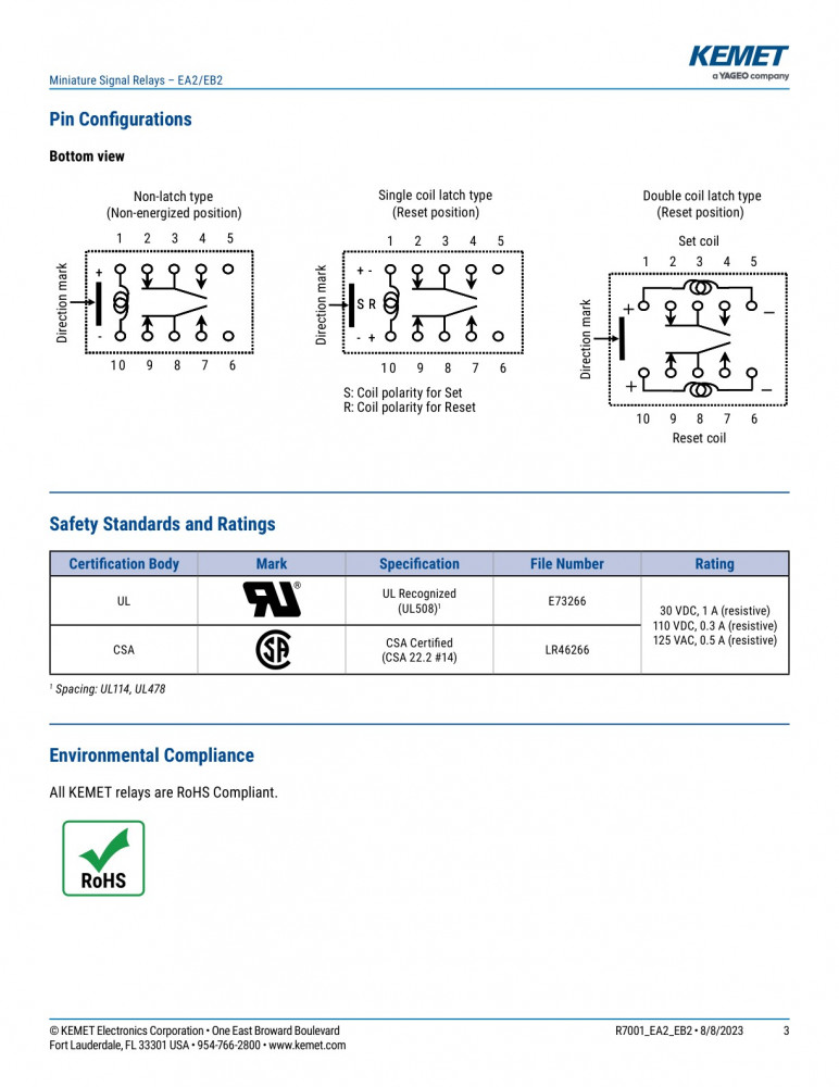 KEMET EB2-5SNU-L datasheet page 3