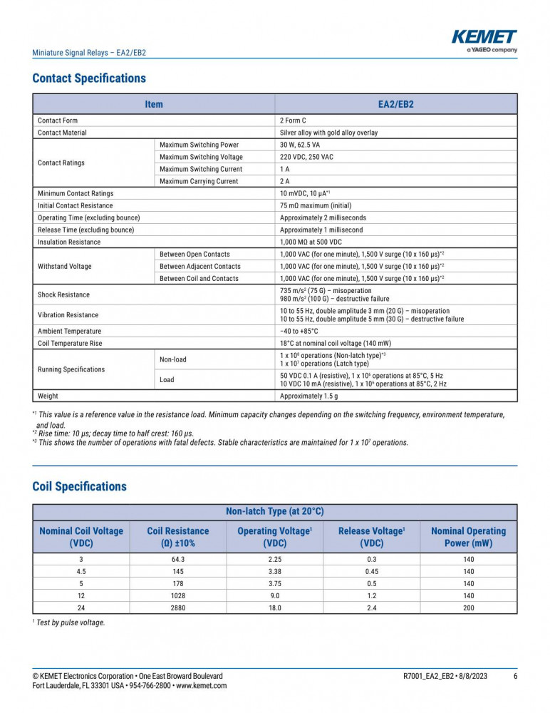 KEMET EB2-5SNU-L datasheet page 6