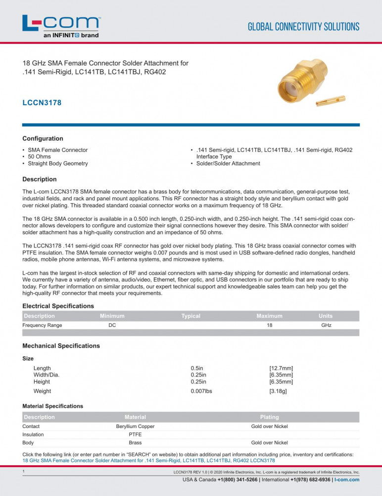 LCCN3178 technical document page 1
