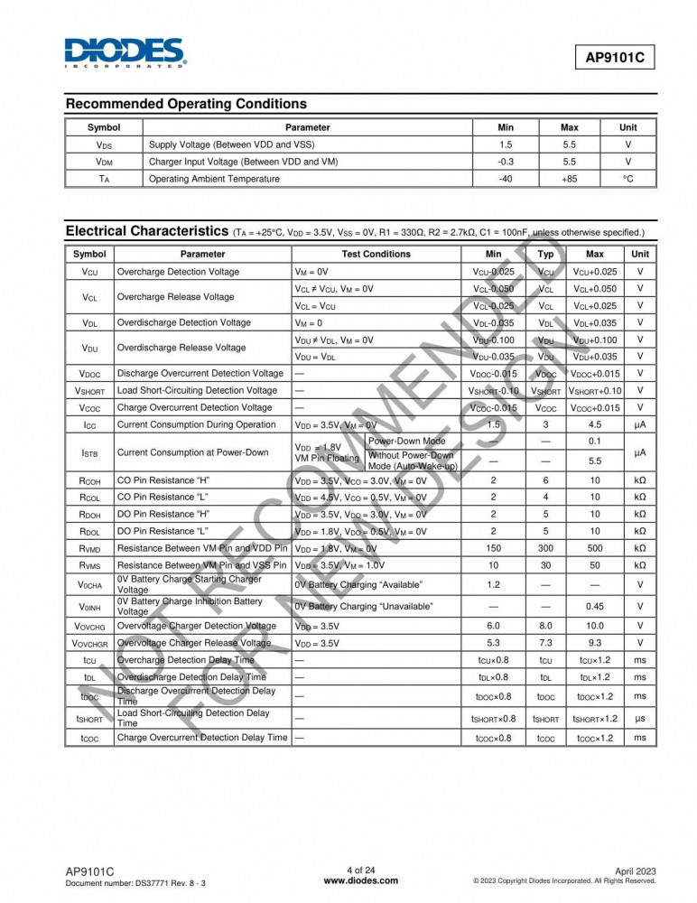 AP9101C document page 4