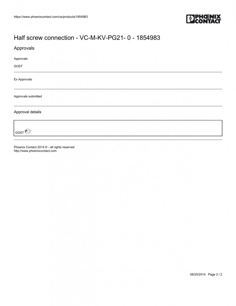 Phoenix Contact 1854983 technical document page 2
