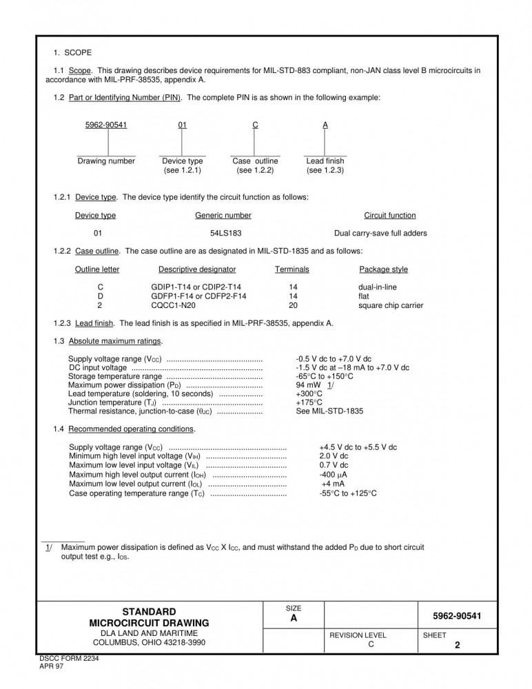 54LS183J technical document page 3