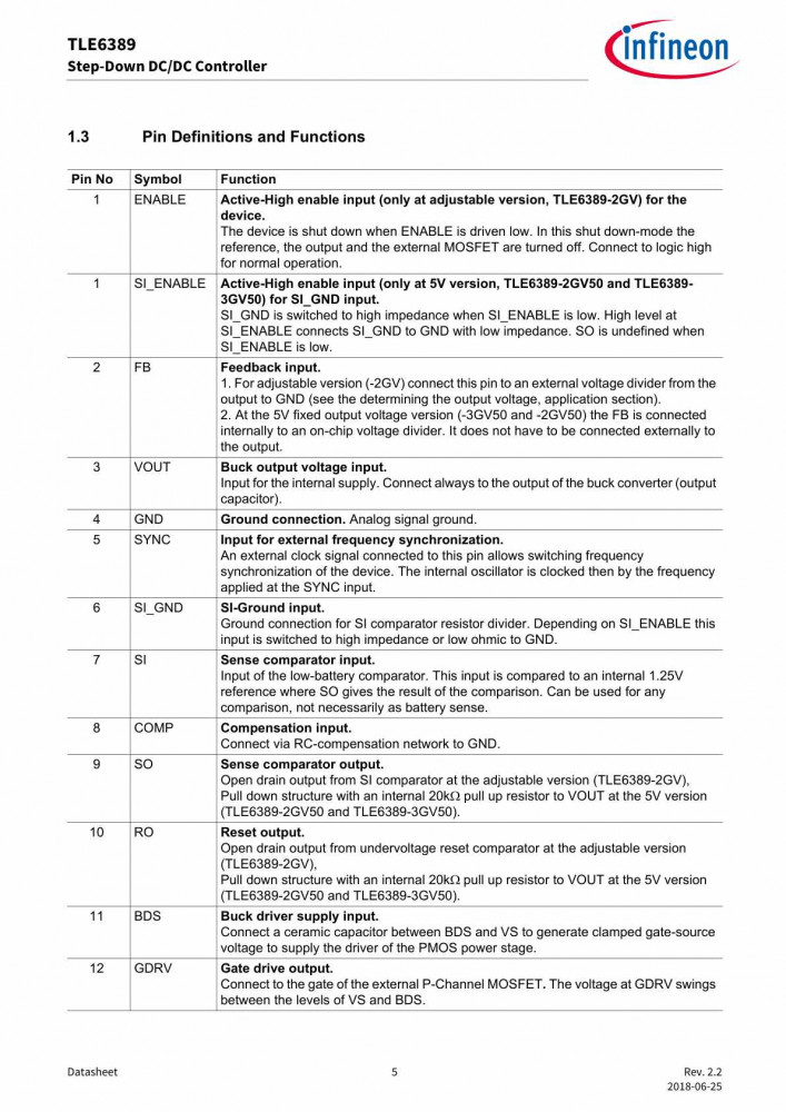TLE6389 datasheet page 5