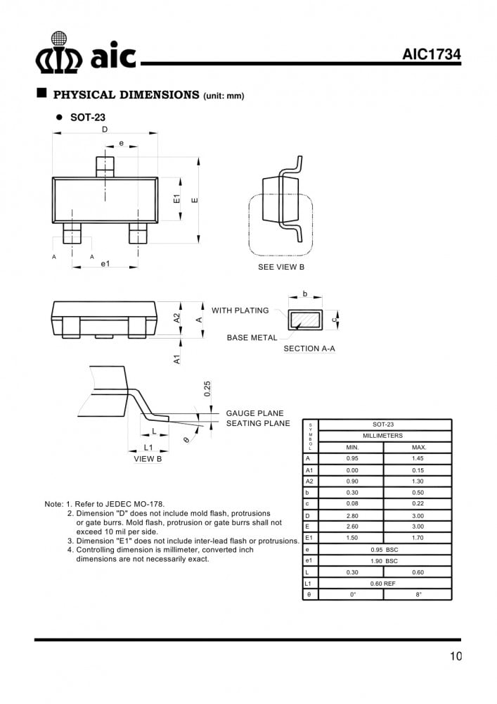 AIC1734 datasheet page 10