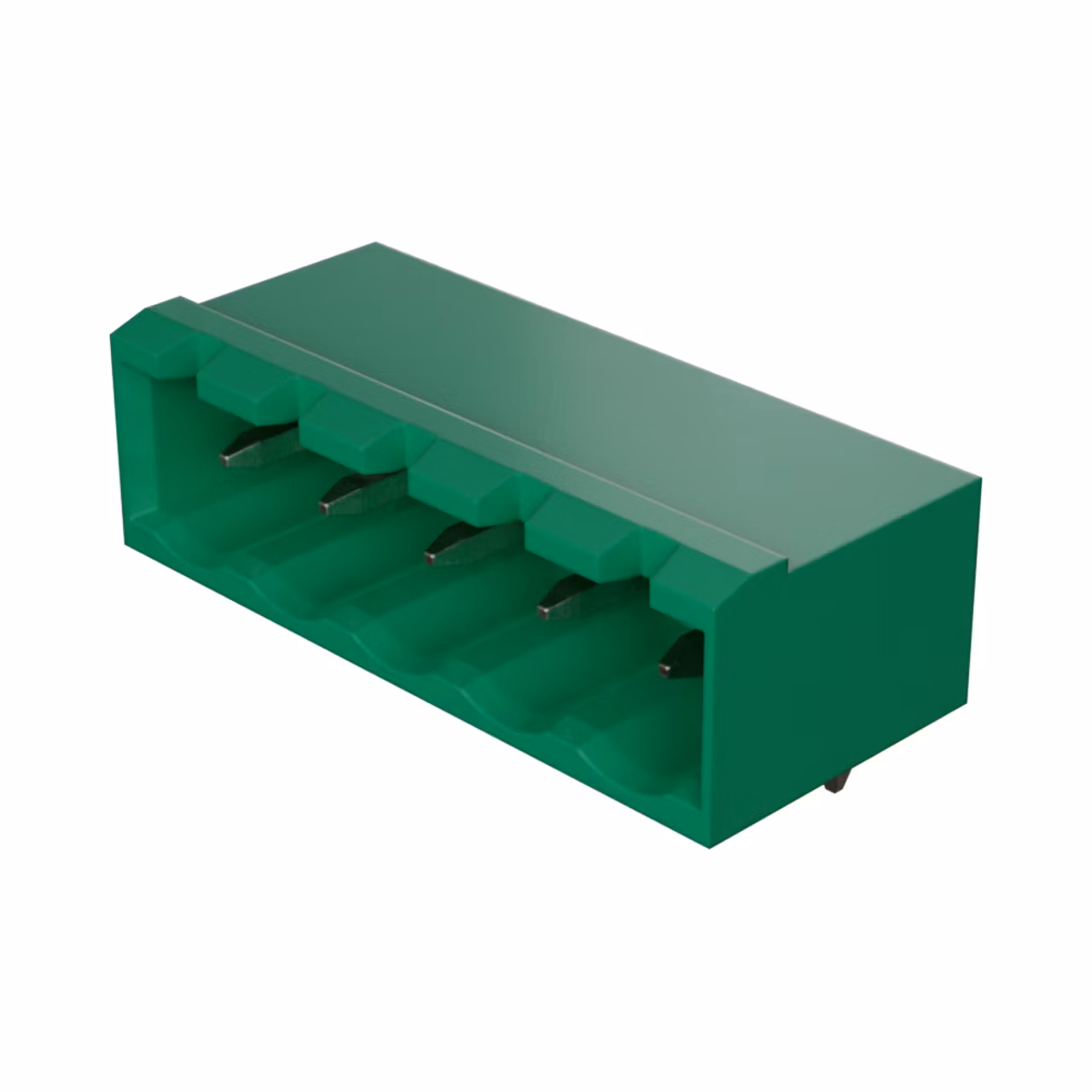 5.08mm Pitch Eurostyle Right-Angle PCB Header, Green Housing, 5 Circuits for sale
