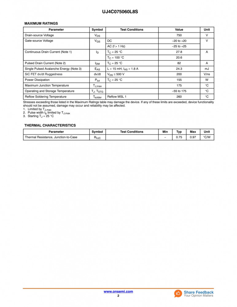 UJ4C075060L8S datasheet page 2