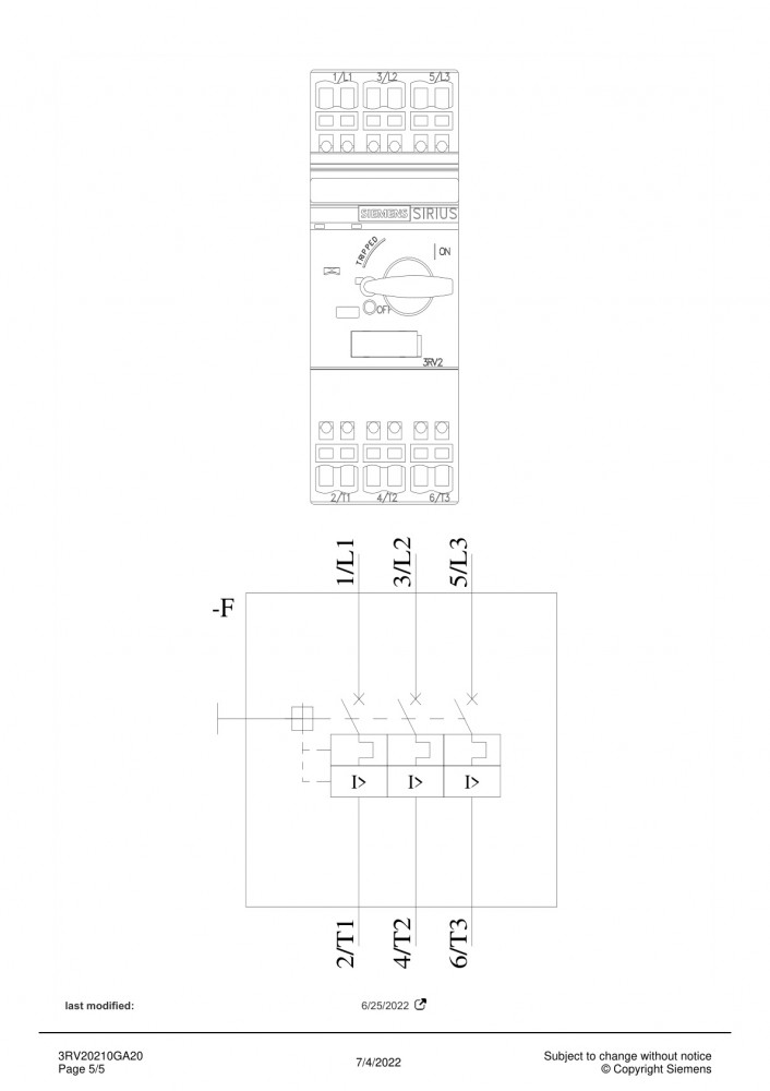 3RV20210GA20 technical document page 5