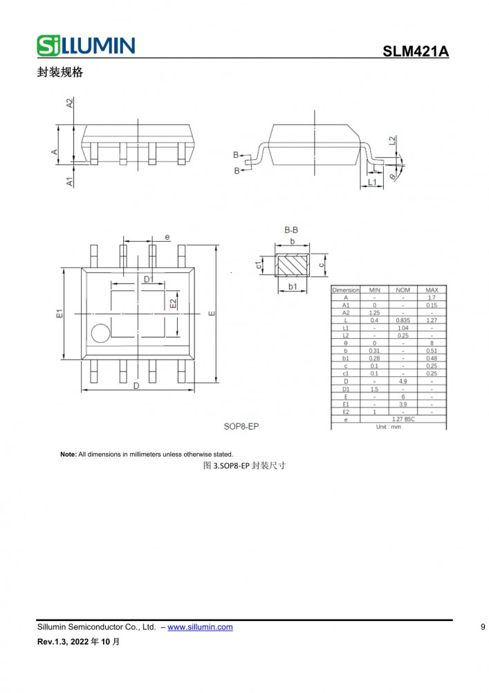 SLM421A reference datasheet page 9