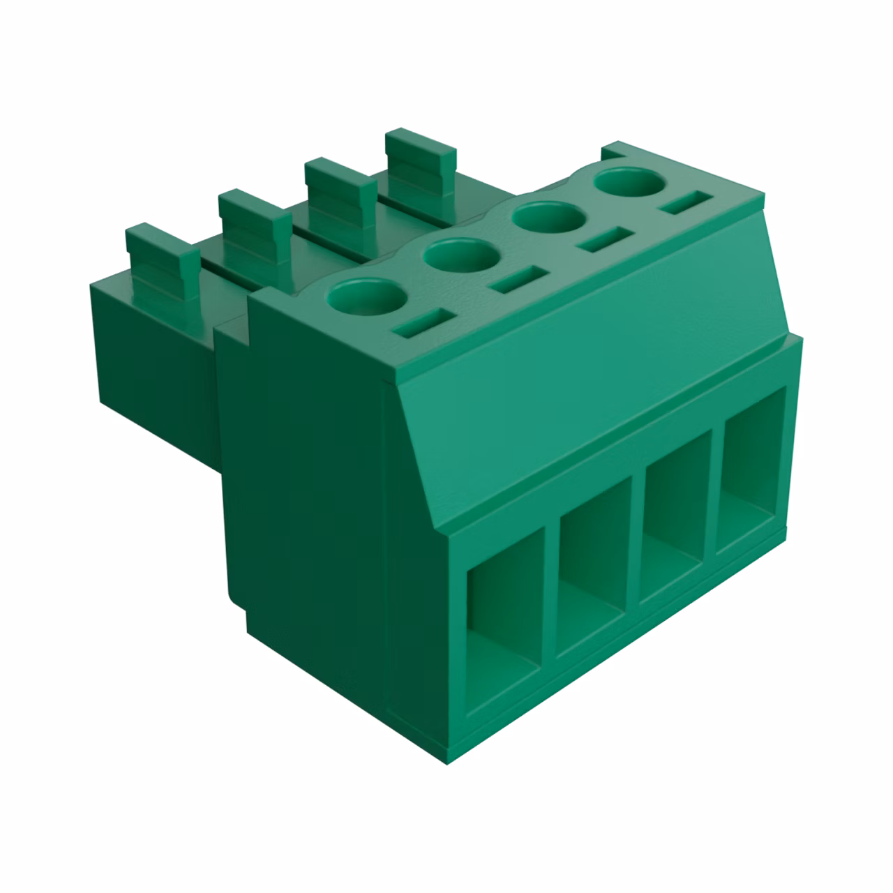 3.50mm Pitch Eurostyle Horizontal Plug, Green Housing, 4 Circuits for sale
