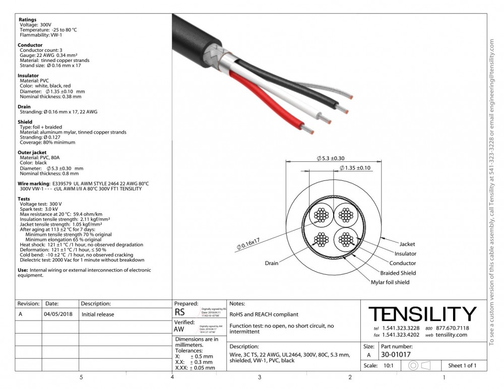Technical drawing image for Tensility International model 30-01017