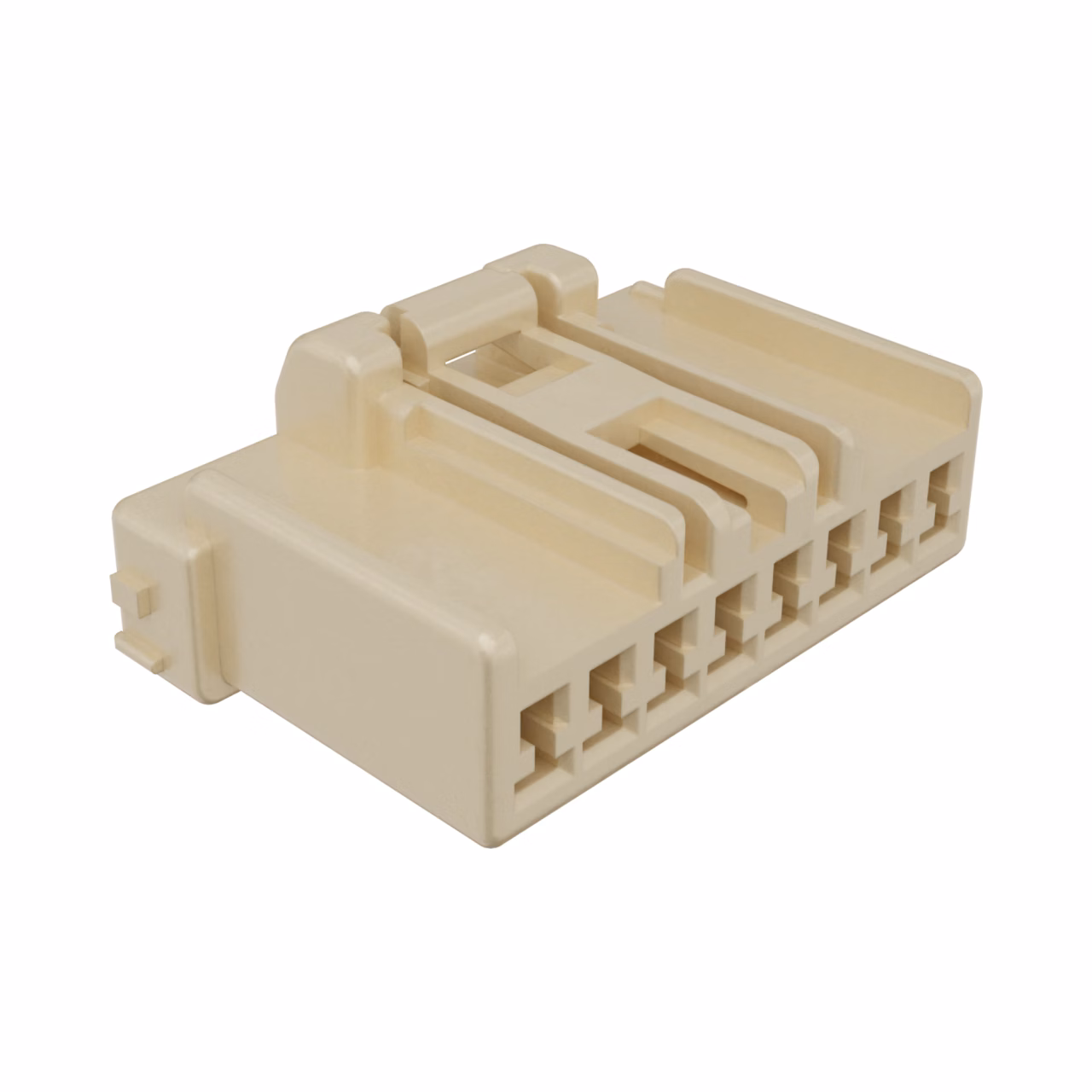 2.50mm Pitch CP-2.5 Mini Wire-to-Wire Receptacle Housing, Positive Lock, Single Row, 8 Circuits, Natural for sale