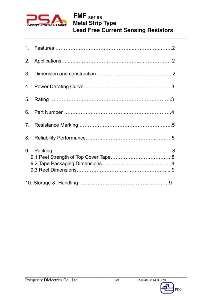 FMF series datasheet page 2