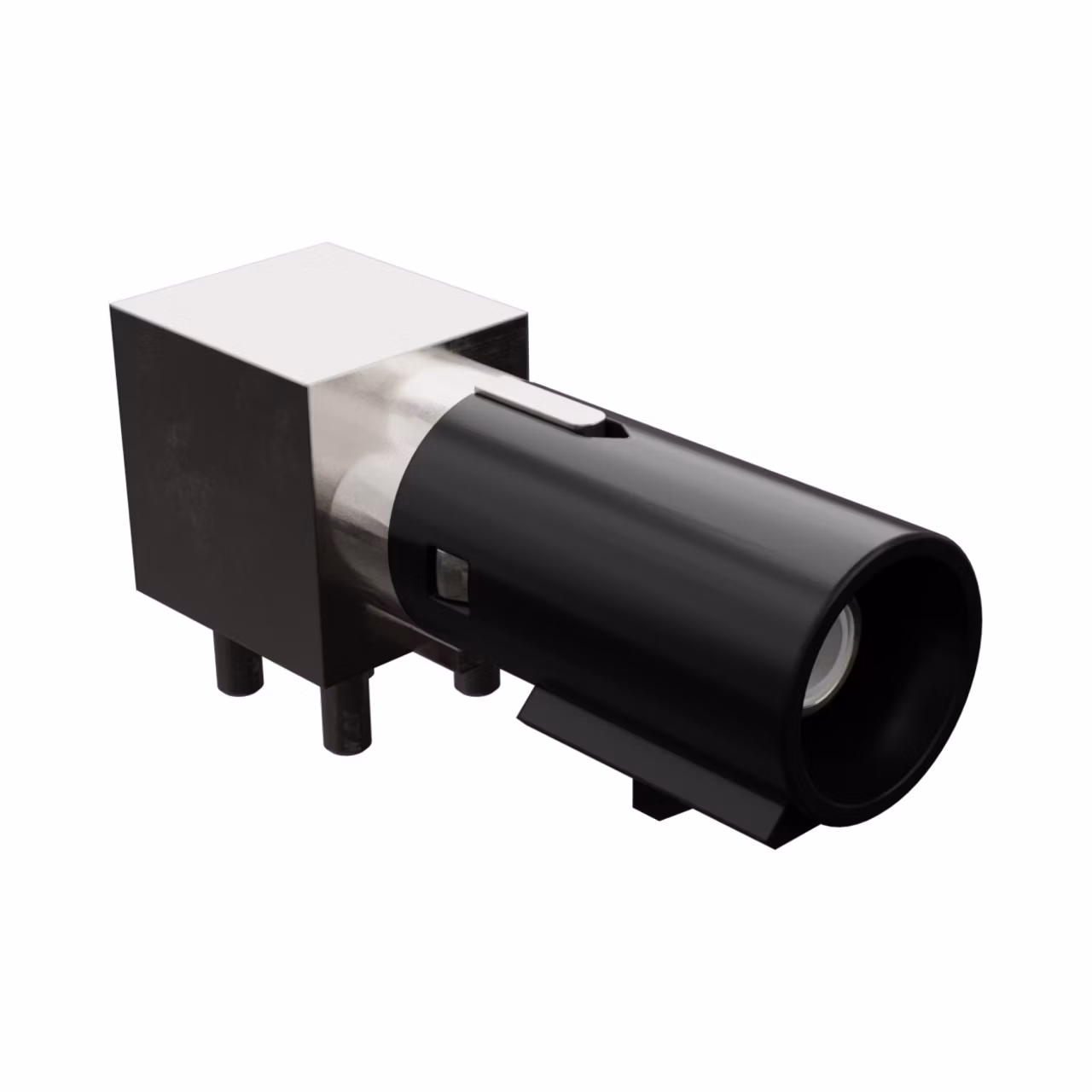 FAKRA Jack, Right-Angle, PCB Receptacle, Through Hole, Keying Code A, Latch Clocked 180 Degrees, Tray, 50 Ohms for sale