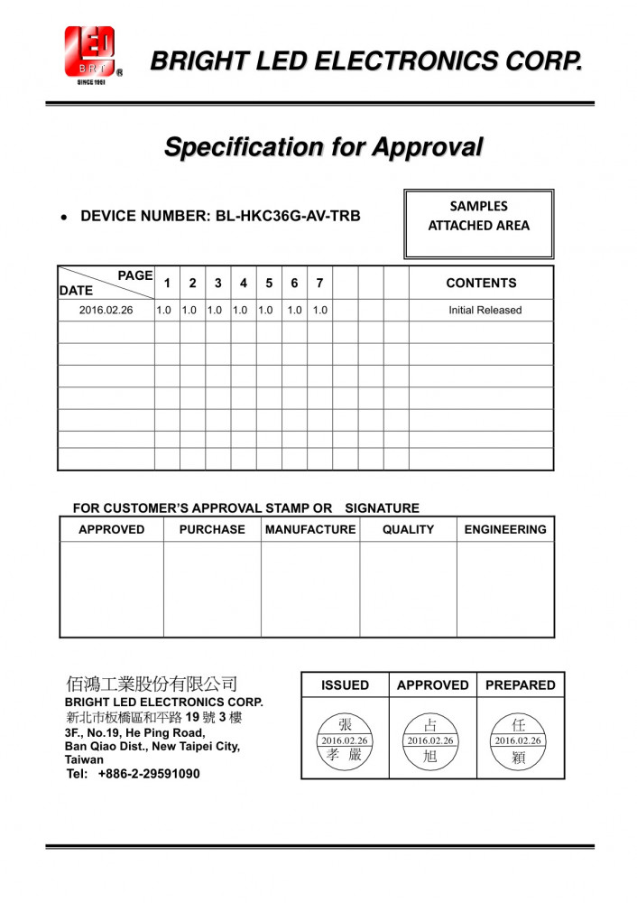 BL-HKC36G-AV-TRB datasheet page 1