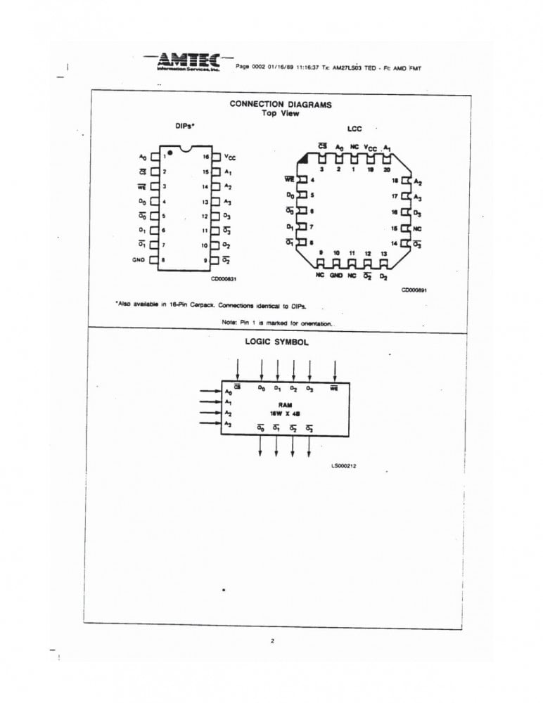 AM27LS03 datasheet page 3