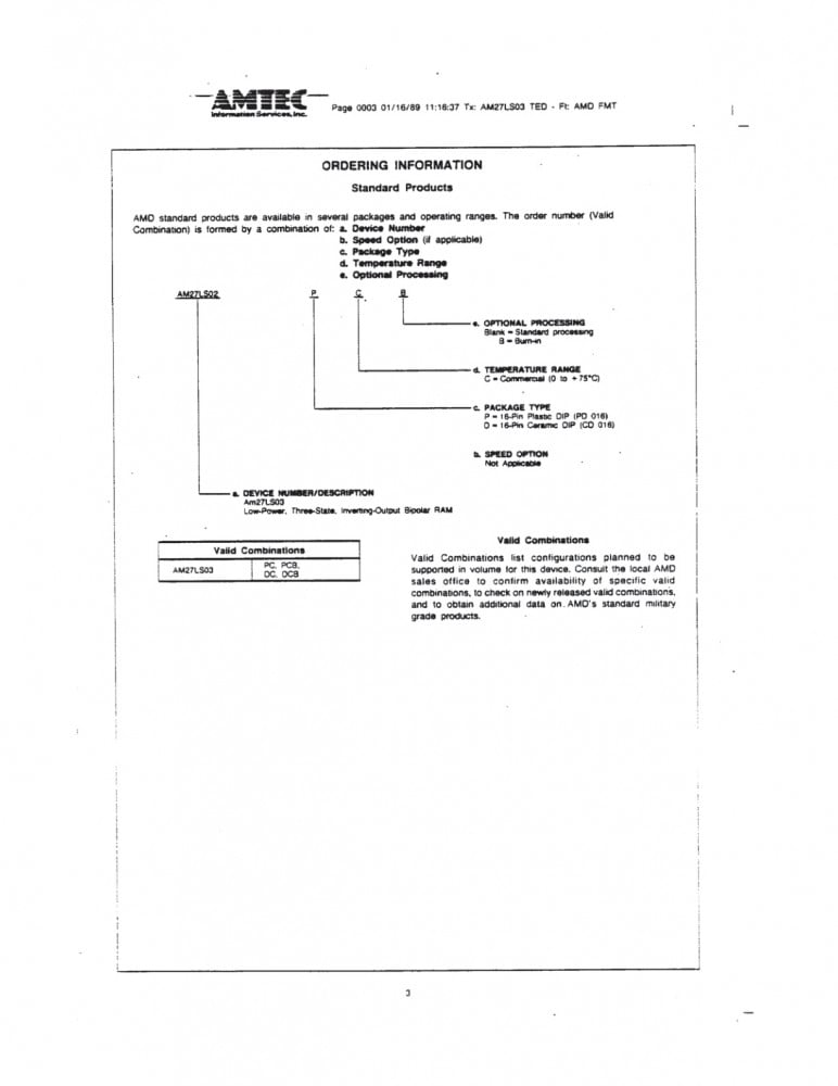 AM27LS03 datasheet page 4