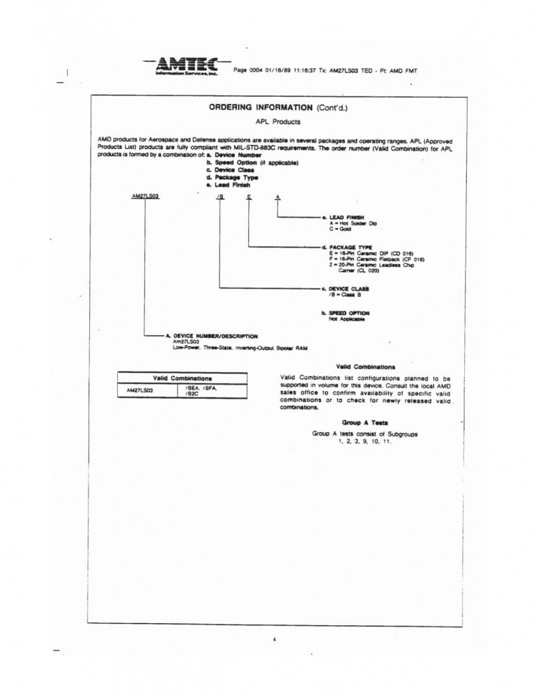 AM27LS03 datasheet page 5