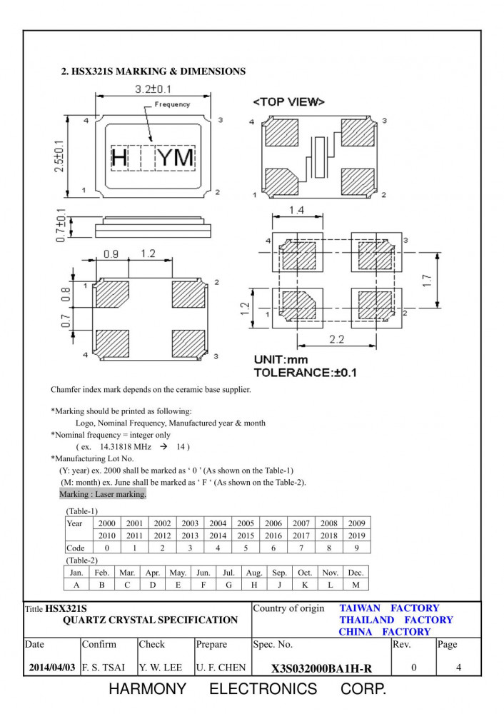 HELE X3S032000BA1H-R specification page 4