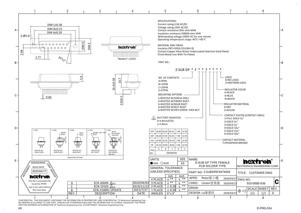 Nextron Z-SUBDPCF5171092 technical document preview